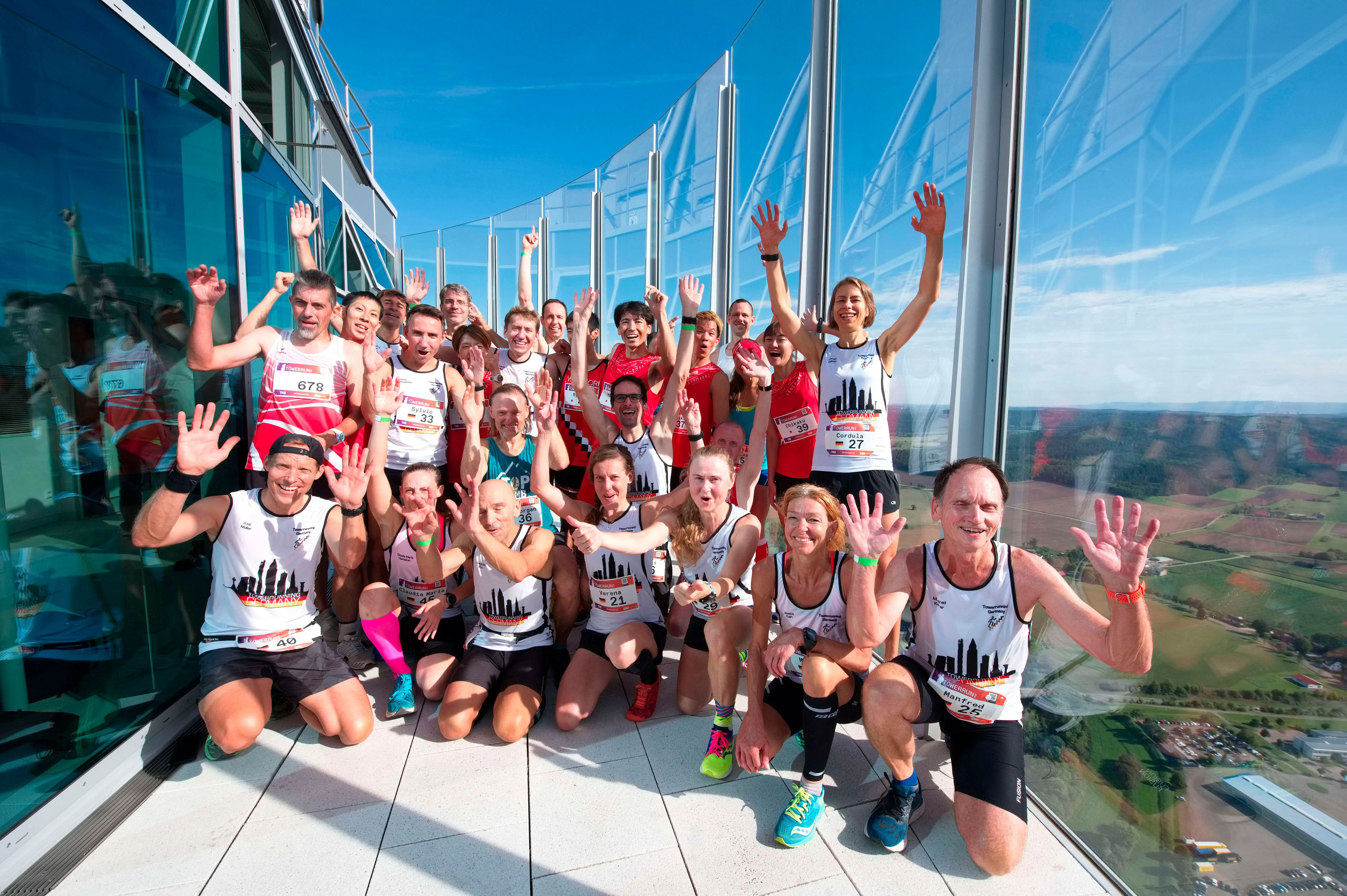 Treppenläufer erklettern den TK Elevator Testturm in Rottweil